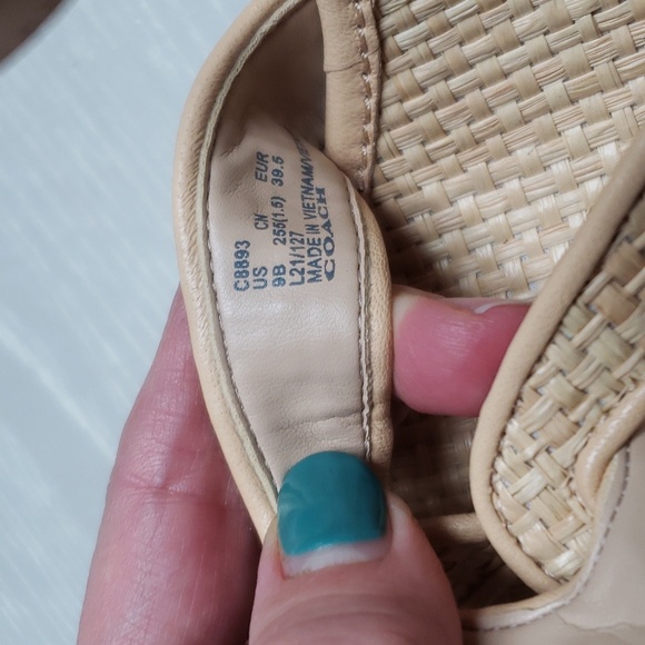 Coach | Shoes | Coach Talina Platform Raffia Dress Sandals Espadrilles ...